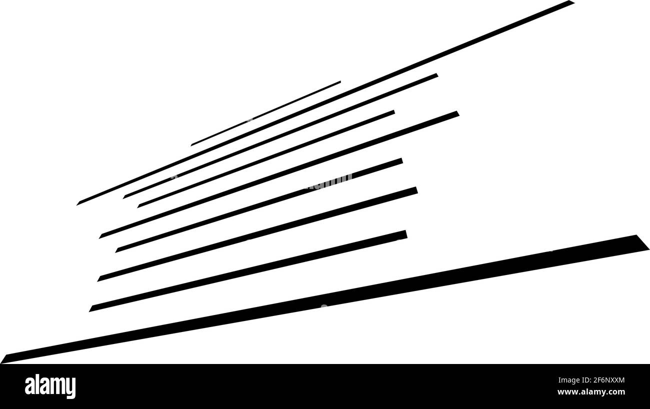Dynamic 3D lines in perspective. Vanishing, diminishing lines, stripes ...