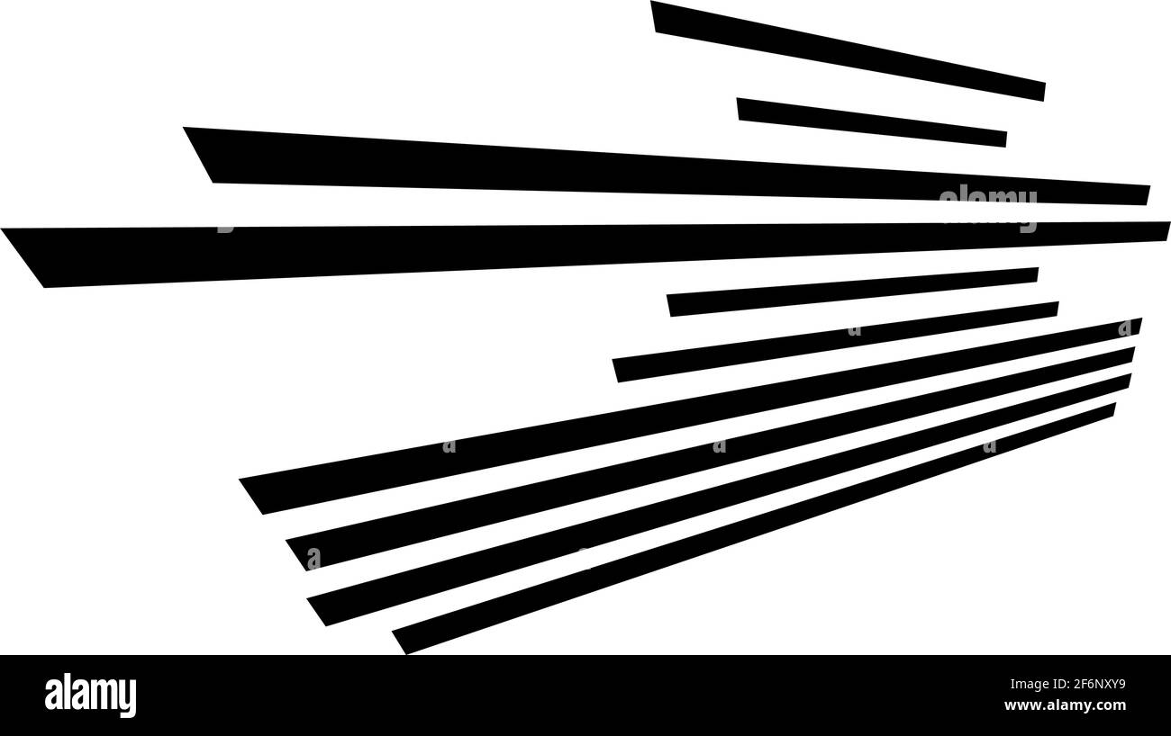 Dynamic 3D lines in perspective. Vanishing, diminishing lines, stripes ...