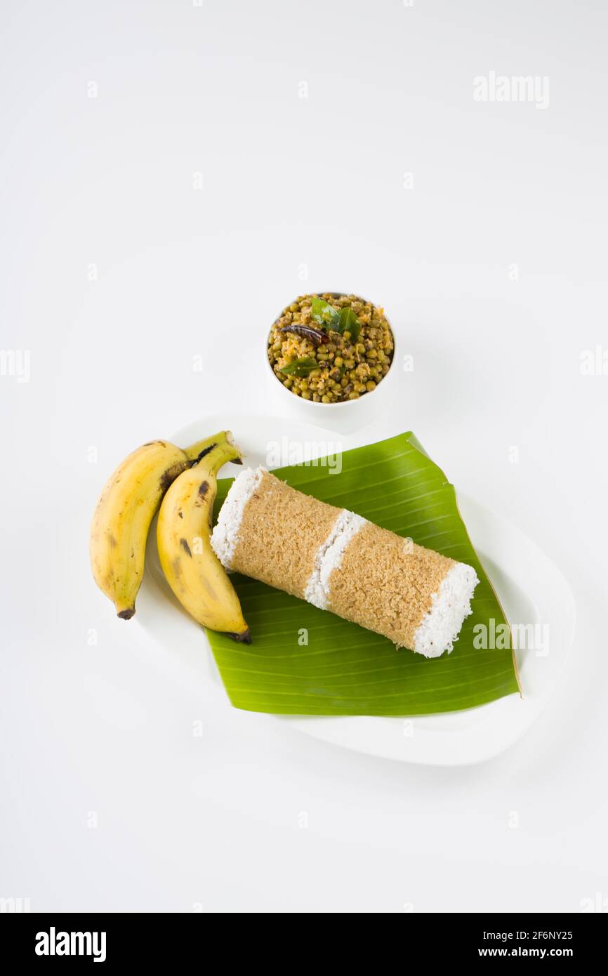 Kerala breakfast Wheat puttu,healthy steamed food which is the main ...