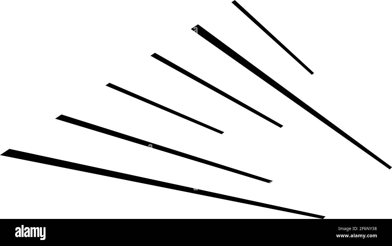 Dynamic 3D lines in perspective. Vanishing, diminishing lines, stripes ...