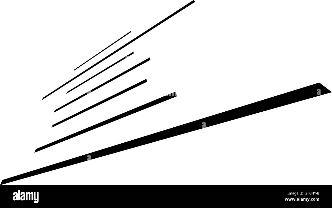 Dynamic 3D lines in perspective. Vanishing, diminishing lines, stripes ...