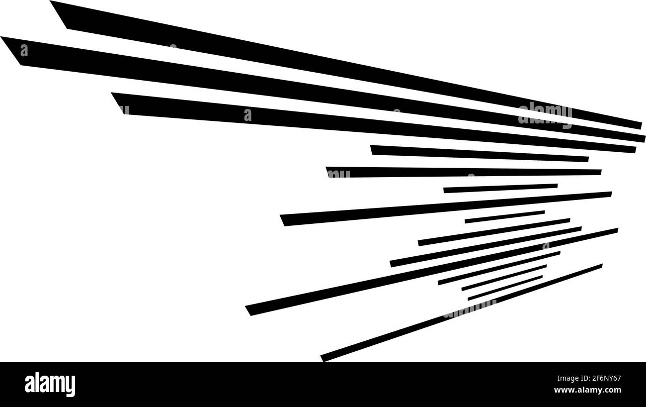 Dynamic 3D lines in perspective. Vanishing, diminishing lines, stripes ...