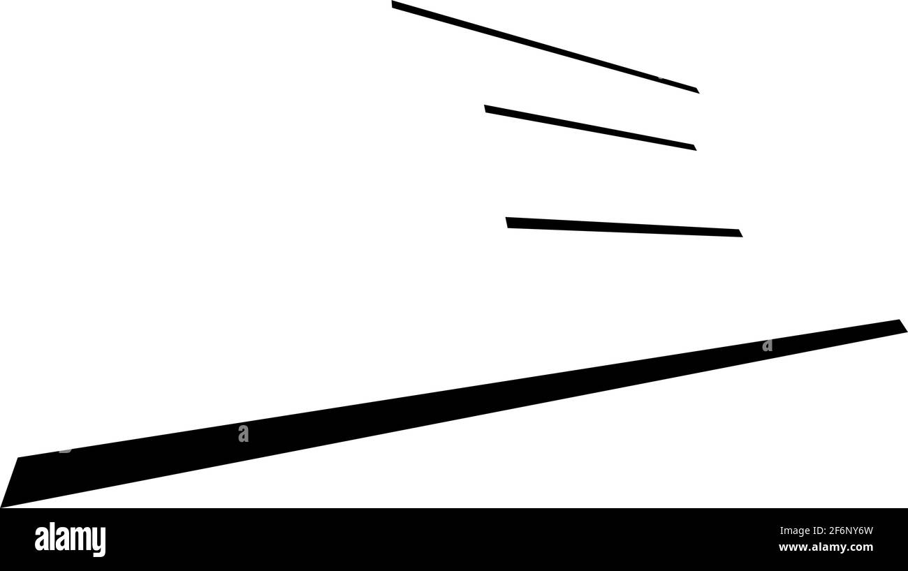 Dynamic 3D lines in perspective. Vanishing, diminishing lines, stripes ...