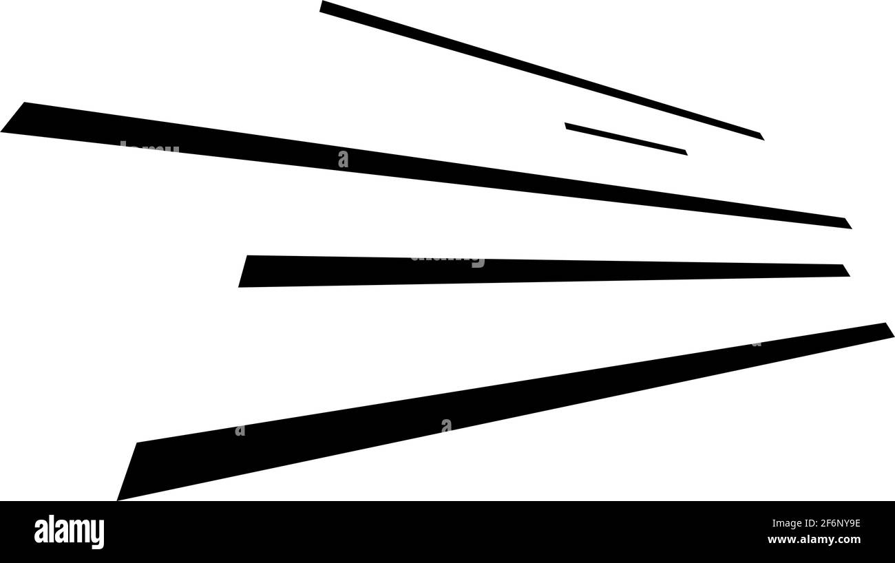 Dynamic 3D lines in perspective. Vanishing, diminishing lines, stripes ...