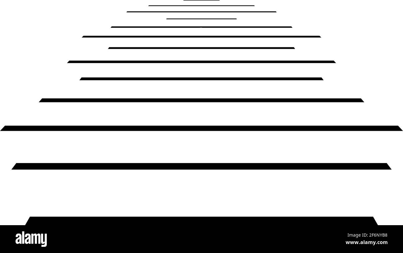 Dynamic 3D lines in perspective. Vanishing, diminishing lines, stripes ...