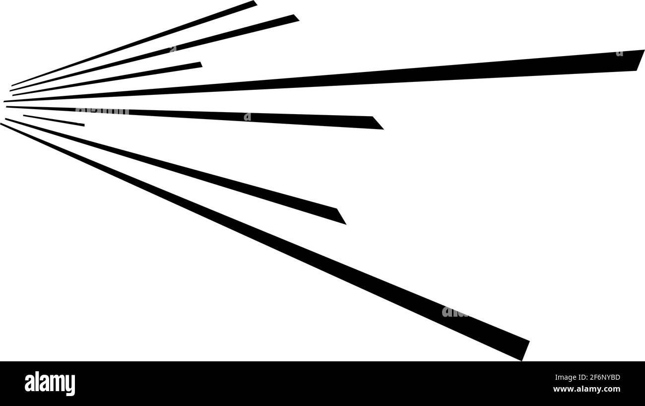 Dynamic 3D lines in perspective. Vanishing, diminishing lines, stripes ...