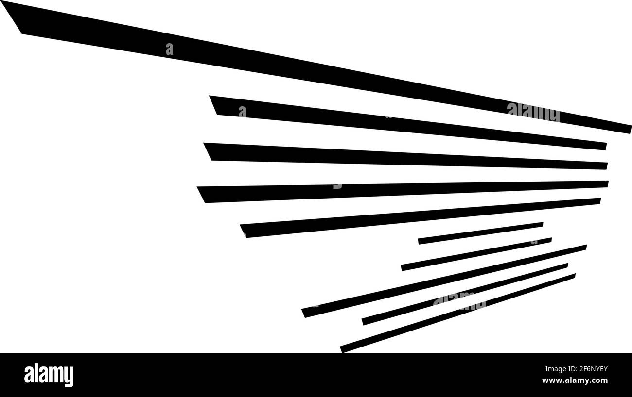 Dynamic 3D lines in perspective. Vanishing, diminishing lines, stripes ...