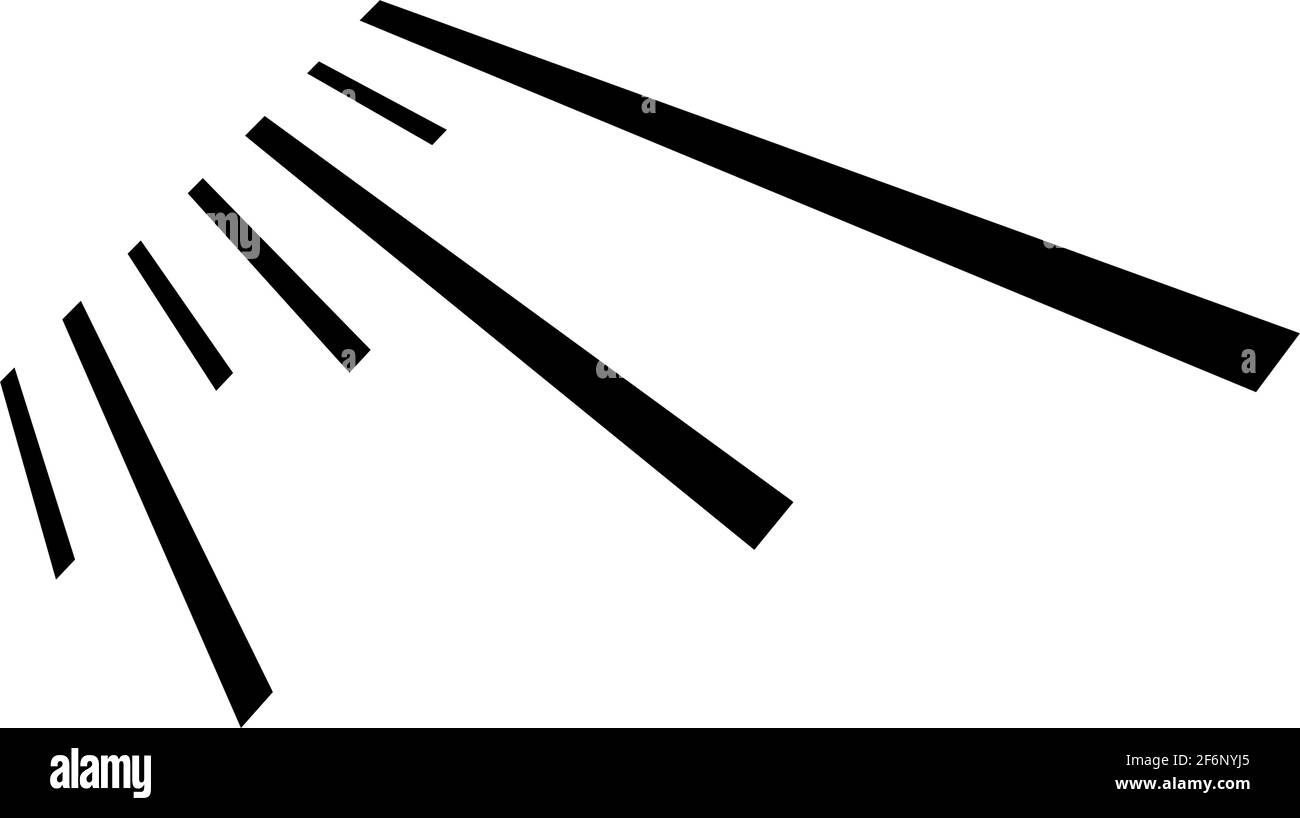 Dynamic 3D lines in perspective. Vanishing, diminishing lines, stripes ...