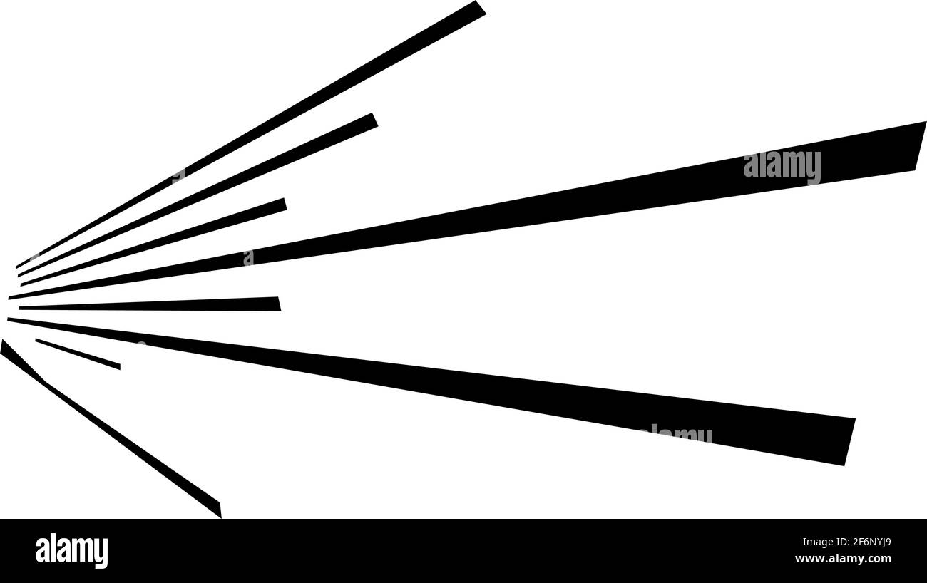 Dynamic 3D lines in perspective. Vanishing, diminishing lines, stripes ...