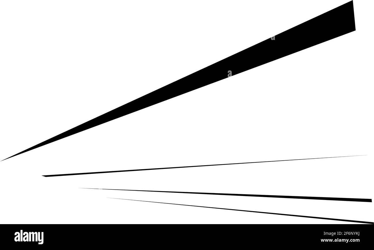 Dynamic 3D lines in perspective. Vanishing, diminishing lines, stripes ...
