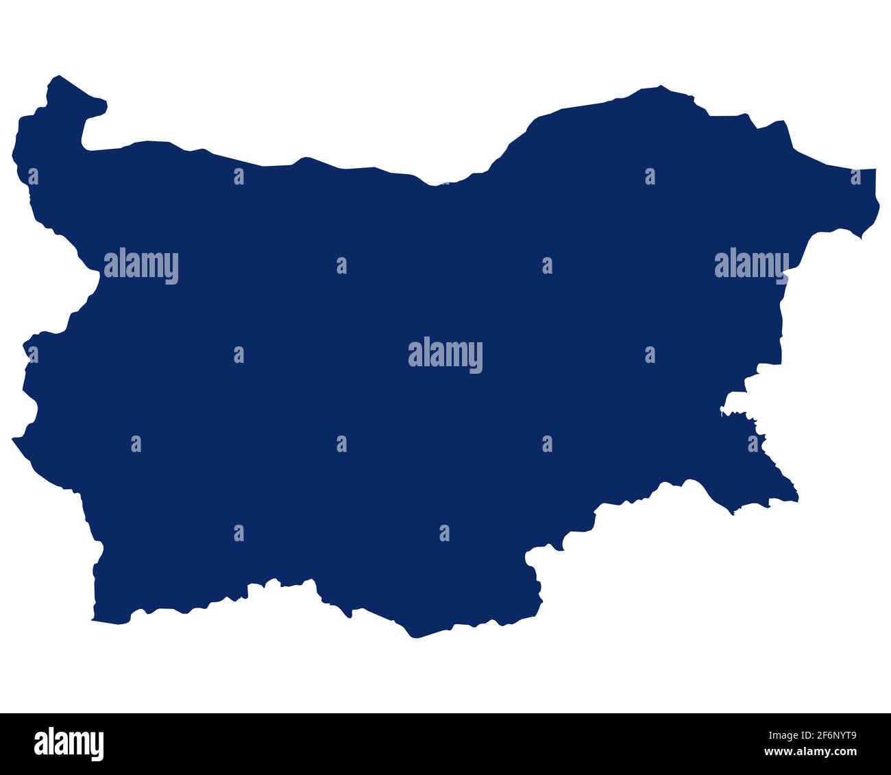 Map of Bulgaria in blue colour Stock Photo - Alamy