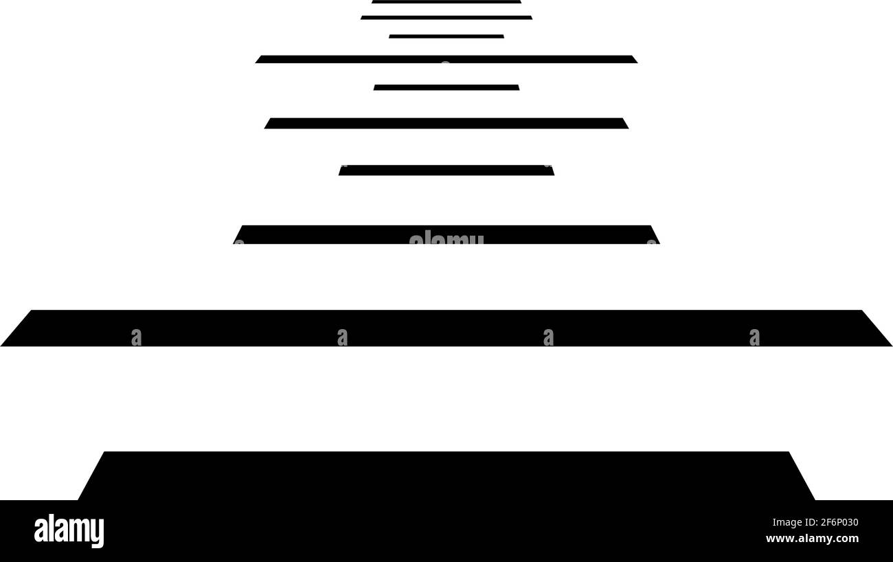 Dynamic 3D lines in perspective. Vanishing, diminishing lines, stripes ...