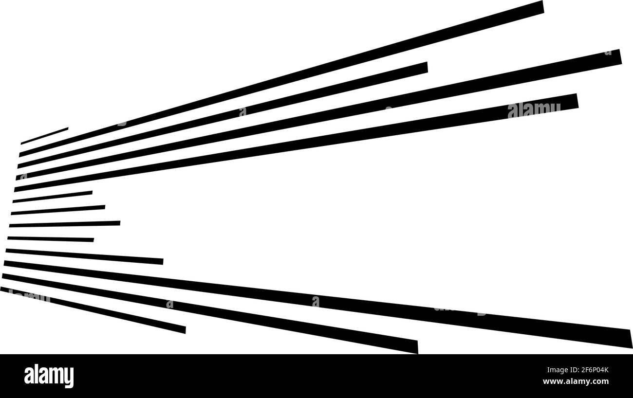 Dynamic 3D lines in perspective. Vanishing, diminishing lines, stripes ...