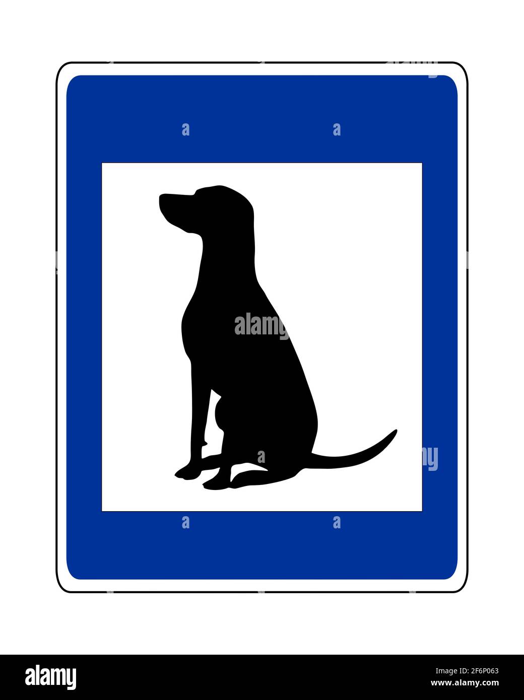 Traffic sign for dogs waiting to be picked up Stock Photo - Alamy