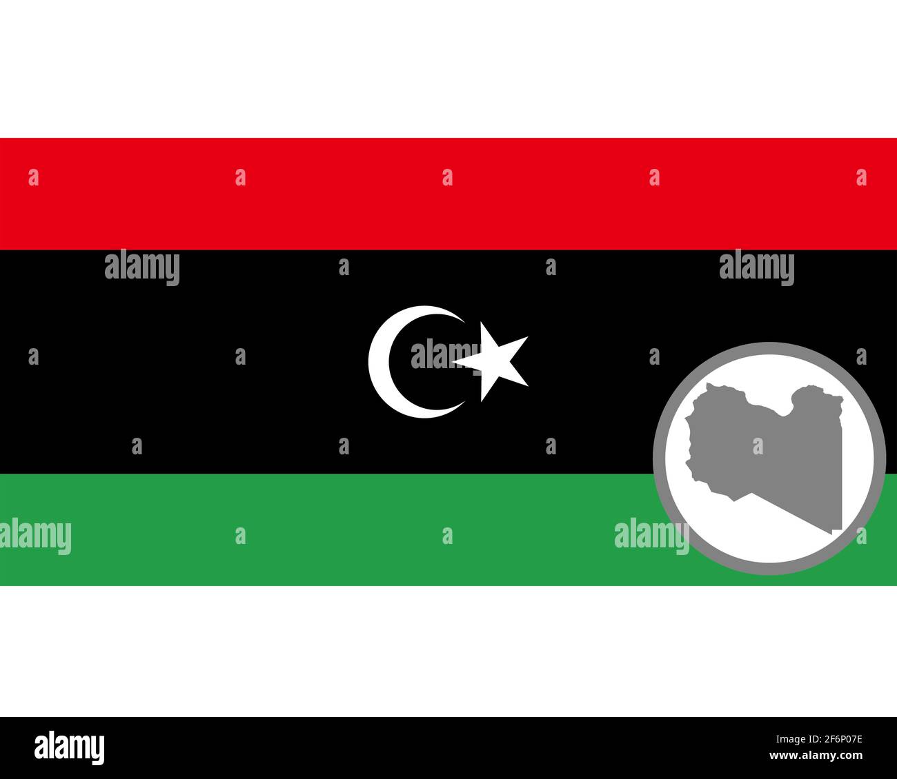 Flag and map of Libya Stock Photo - Alamy