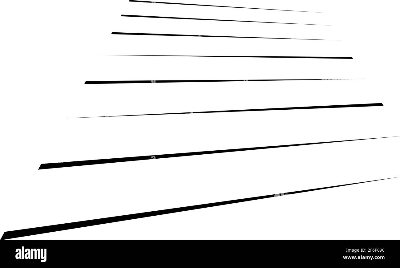 Dynamic 3D lines in perspective. Vanishing, diminishing lines, stripes ...