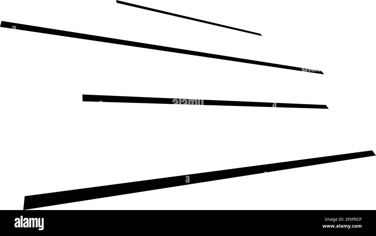 Dynamic 3D lines in perspective. Vanishing, diminishing lines, stripes ...