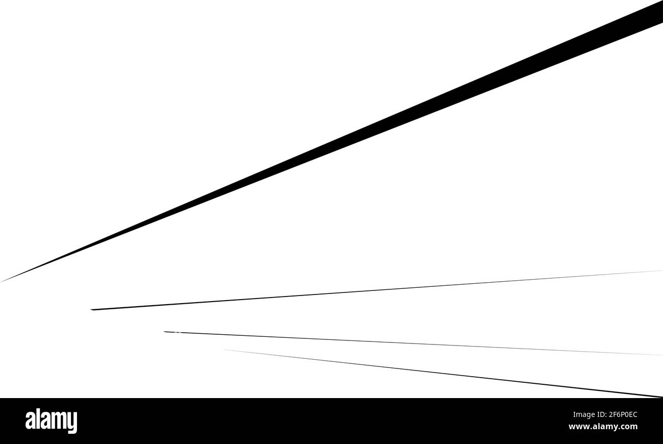 Dynamic 3D lines in perspective. Vanishing, diminishing lines, stripes ...