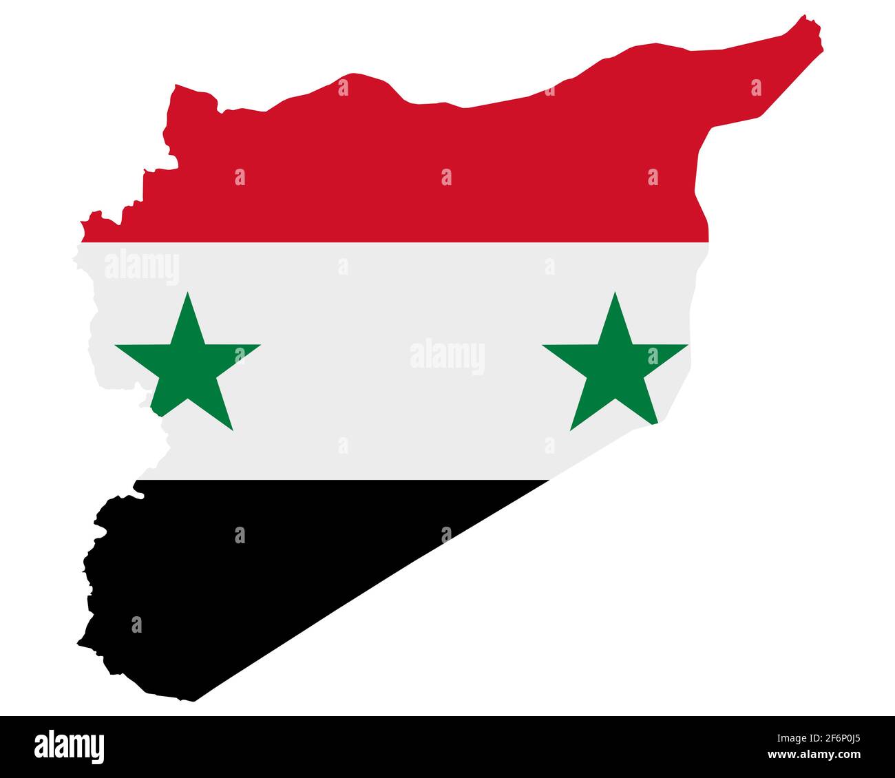 Flag in map of Syria Stock Photo - Alamy
