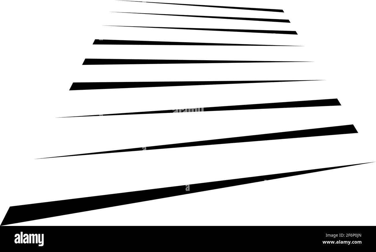 Dynamic 3D lines in perspective. Vanishing, diminishing lines, stripes ...