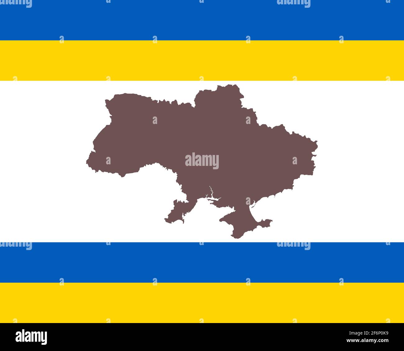 Map of the Ukraine on background with flag Stock Photo - Alamy