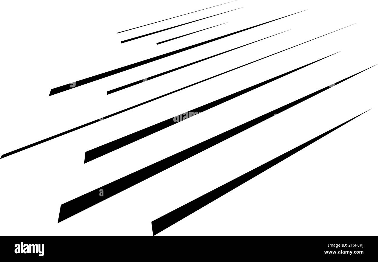 Dynamic 3D lines in perspective. Vanishing, diminishing lines, stripes ...