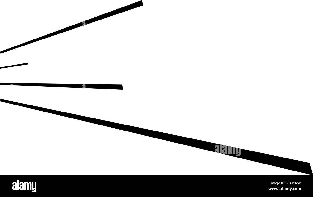 Dynamic 3D lines in perspective. Vanishing, diminishing lines, stripes ...