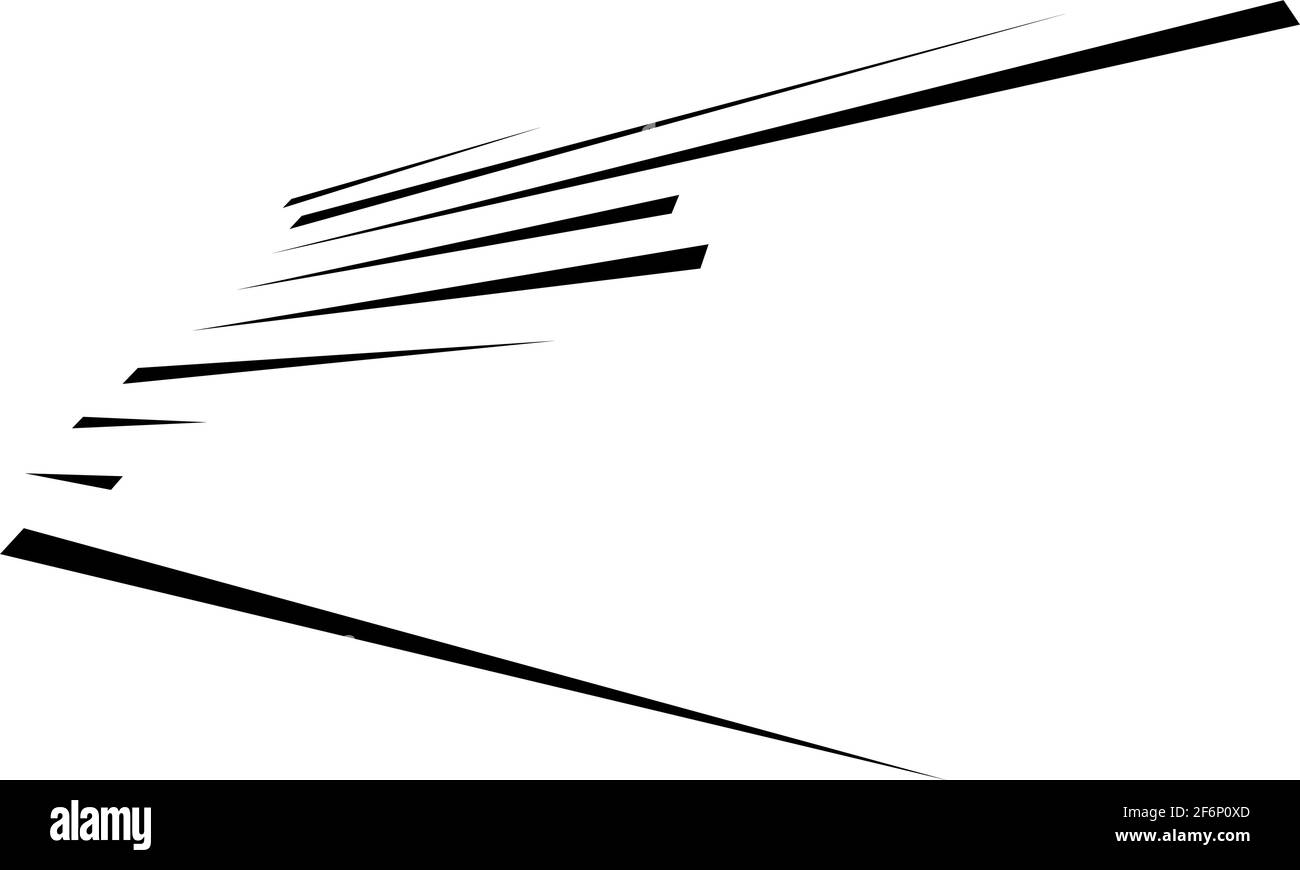 Dynamic 3D lines in perspective. Vanishing, diminishing lines, stripes ...