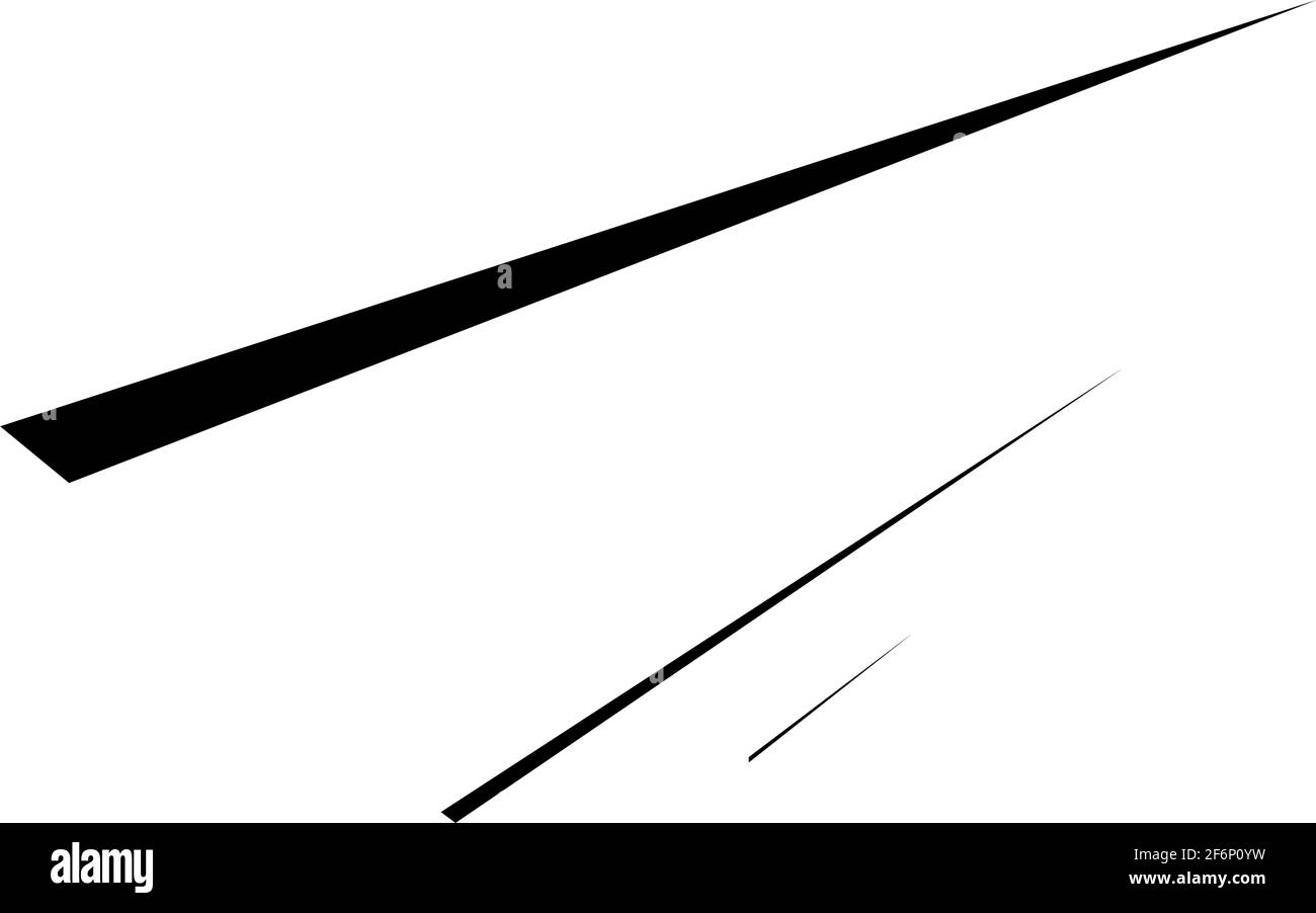 Dynamic 3D lines in perspective. Vanishing, diminishing lines, stripes ...