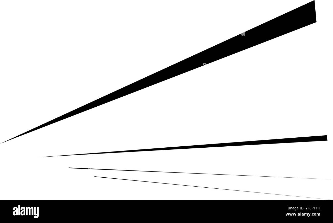 Dynamic 3D lines in perspective. Vanishing, diminishing lines, stripes ...