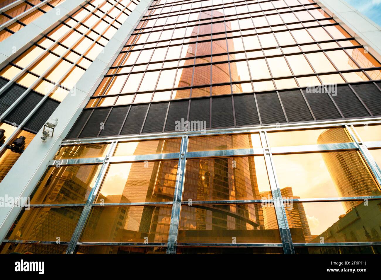 Moscow, Russia - July 12, 2020: Beautiful building with golden windows ...