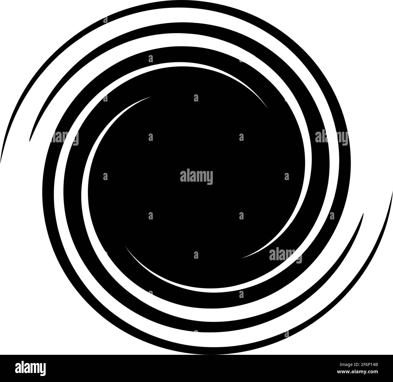 Spiral, twirl, whirl design element. Volute, helix, kink shape. Shape ...