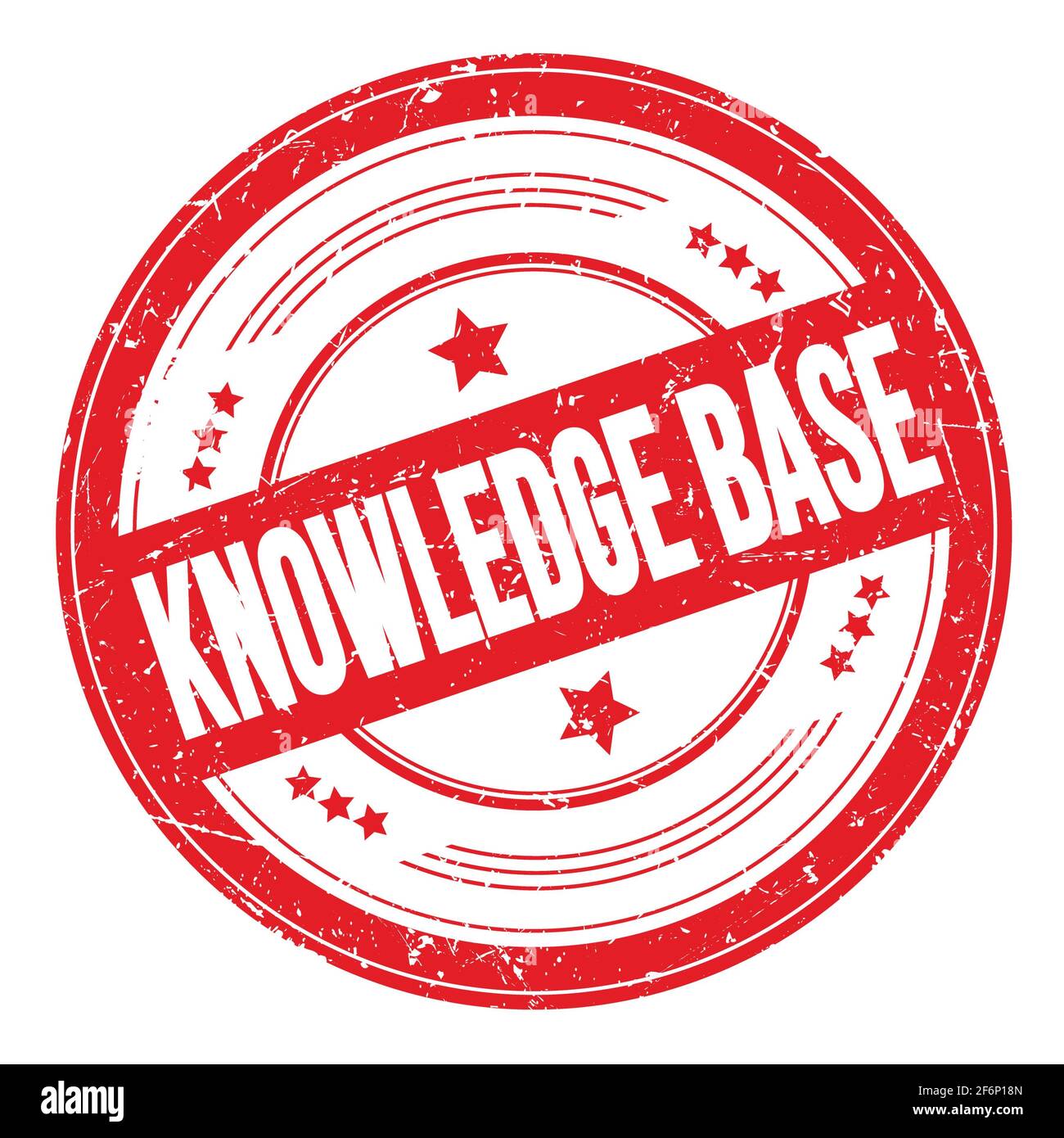 KNOWLEDGE BASE text on red round grungy texture stamp Stock Photo - Alamy