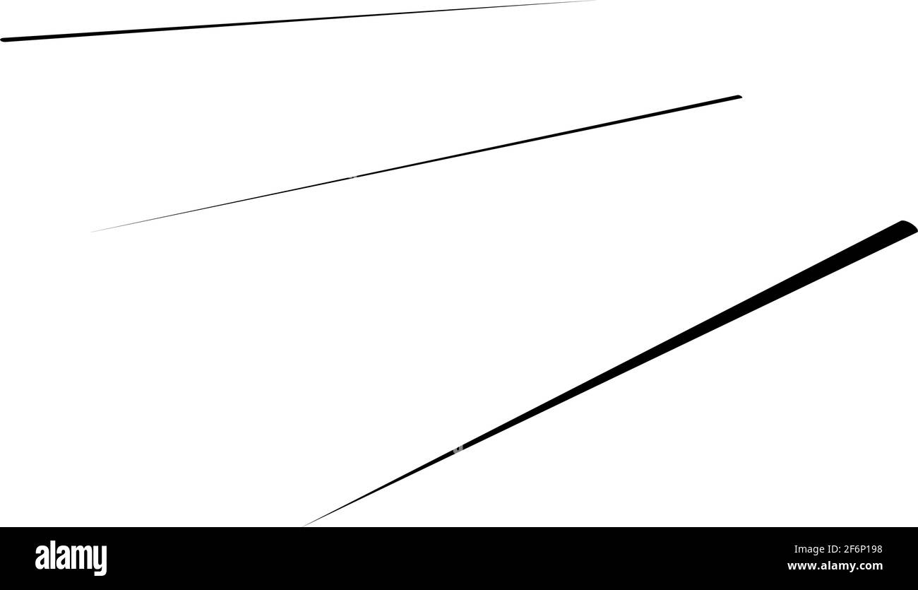 Dynamic 3D lines in perspective. Vanishing, diminishing lines, stripes ...