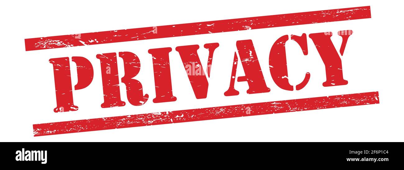 PRIVACY text on red grungy vintage rubber stamp Stock Photo - Alamy