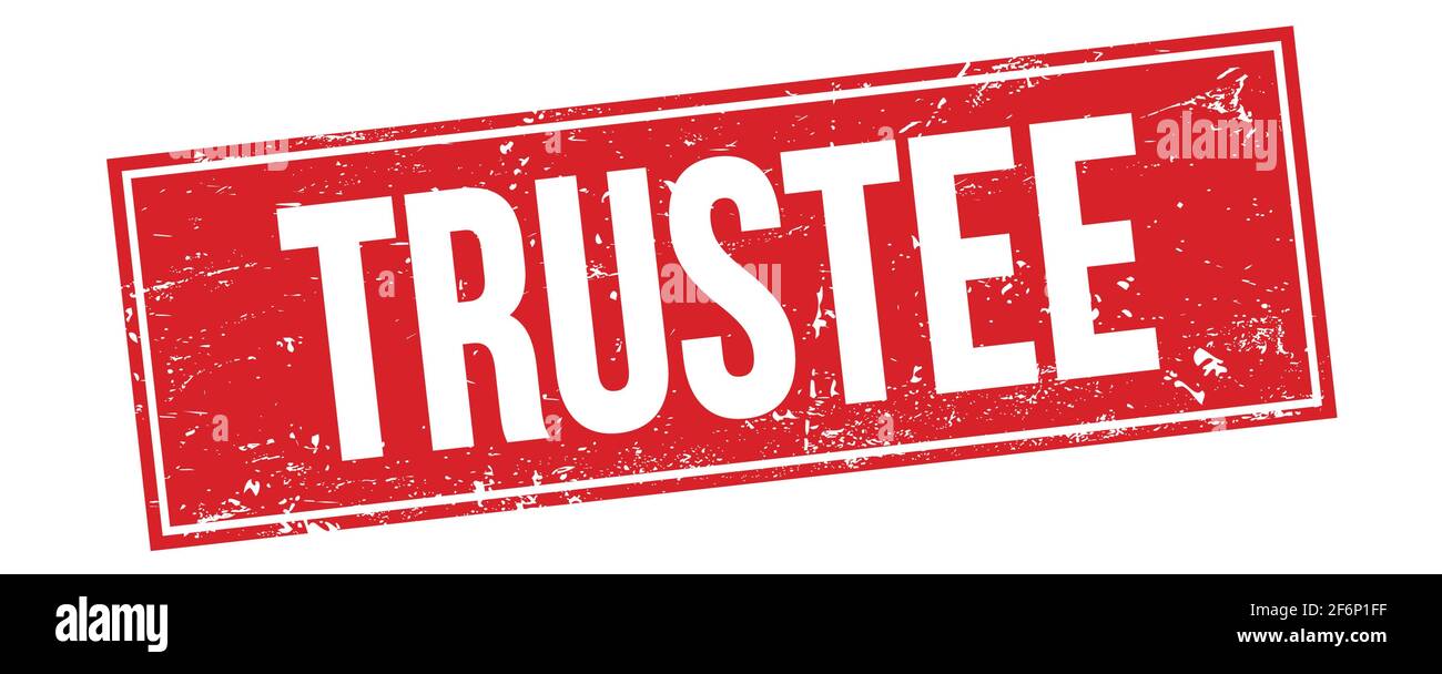 TRUSTEE text on red grungy rectangle stamp sign Stock Photo - Alamy