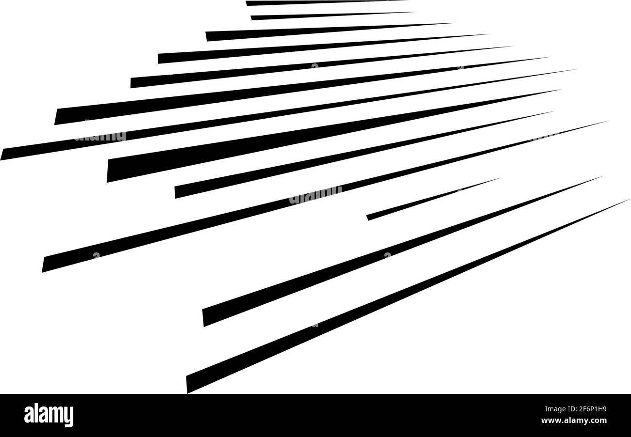 Dynamic 3D lines in perspective. Vanishing, diminishing lines, stripes ...