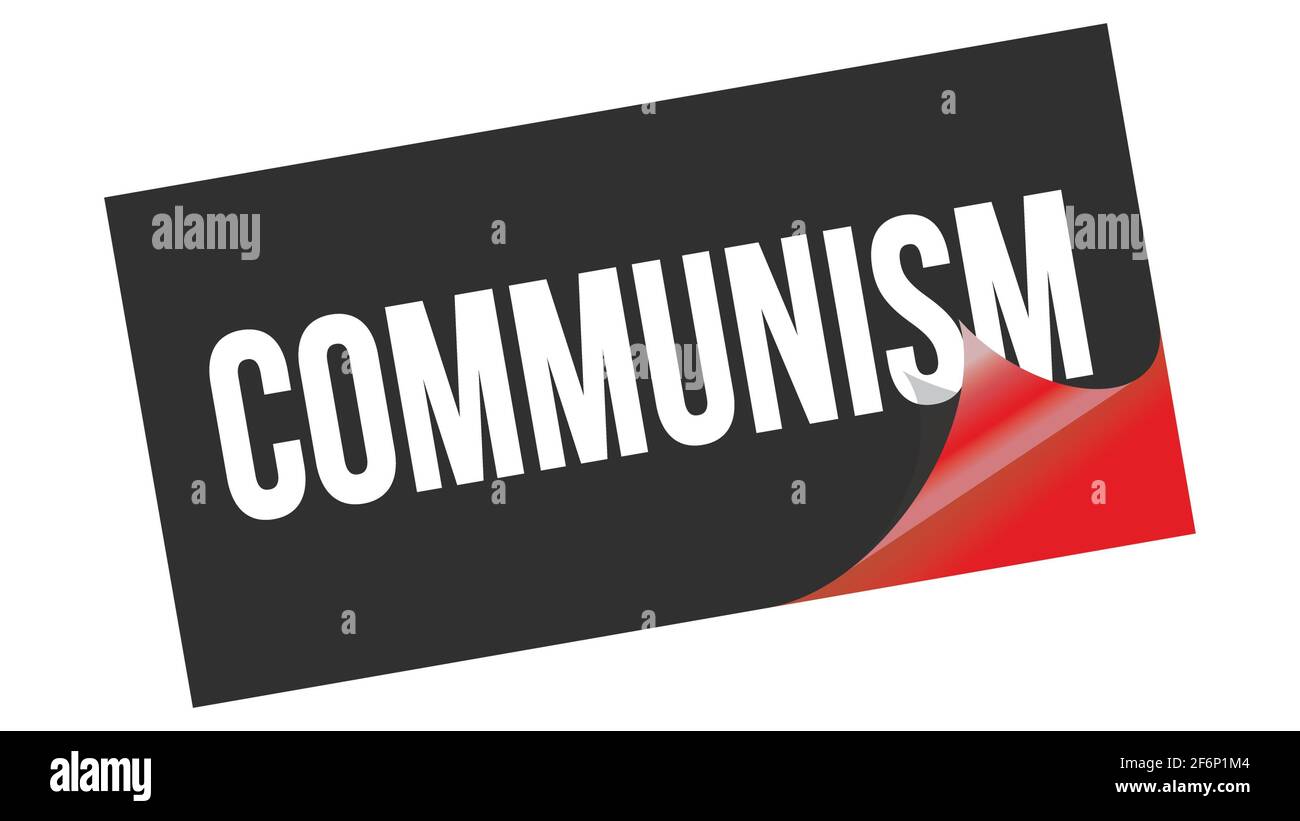 COMMUNISM text written on black red sticker stamp Stock Photo - Alamy