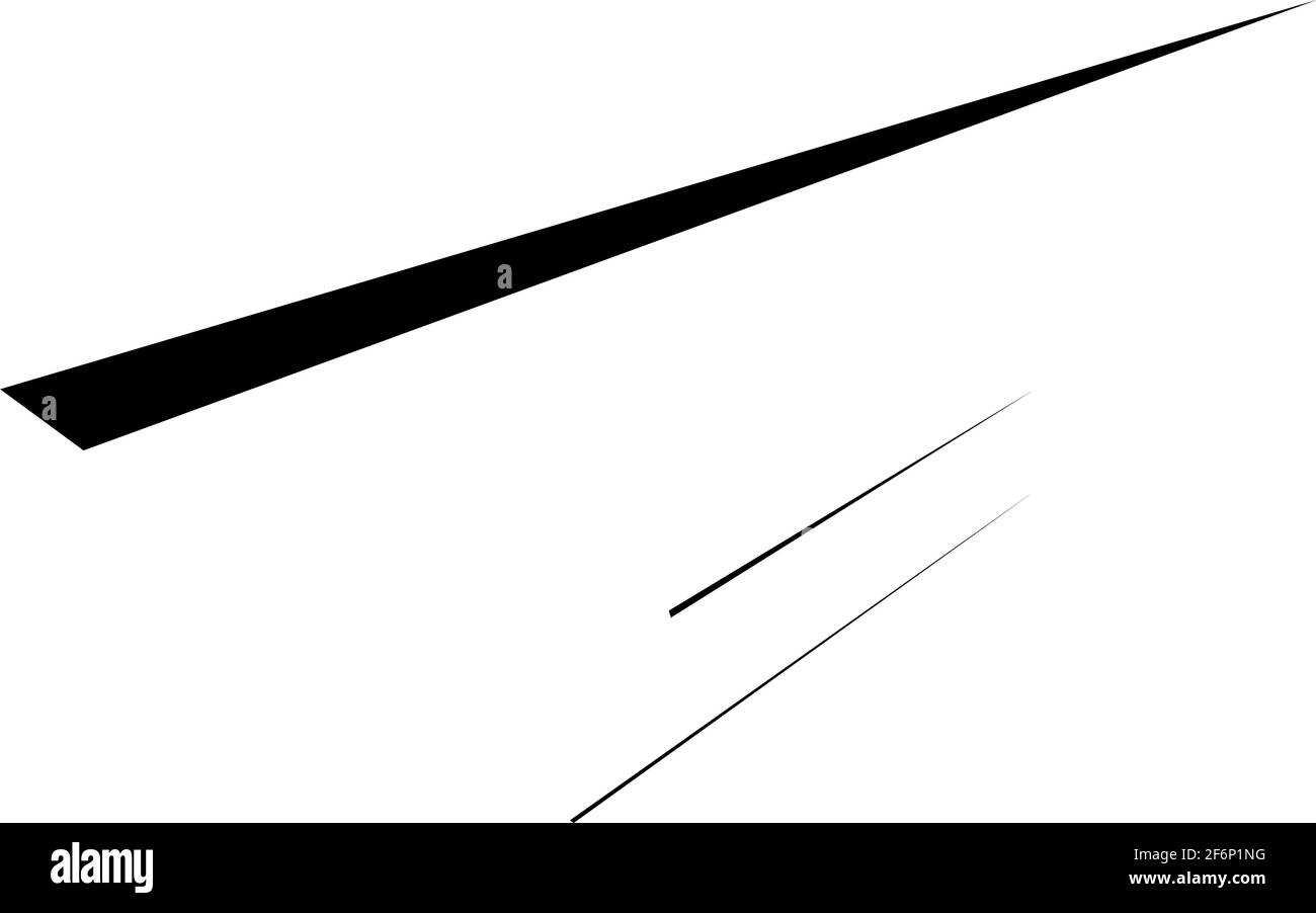 Dynamic 3D lines in perspective. Vanishing, diminishing lines, stripes ...