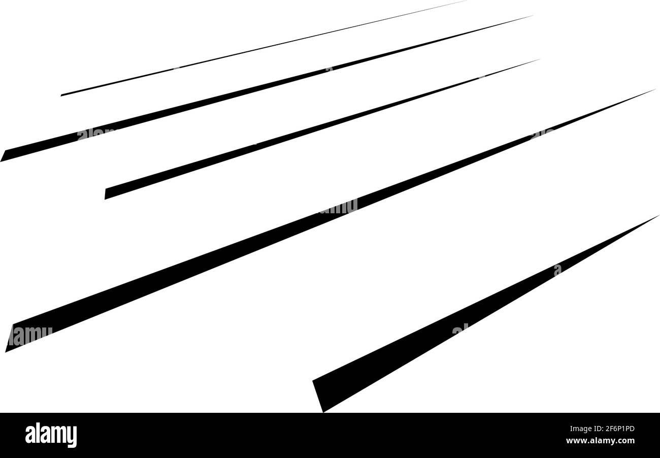 Dynamic 3D lines in perspective. Vanishing, diminishing lines, stripes ...