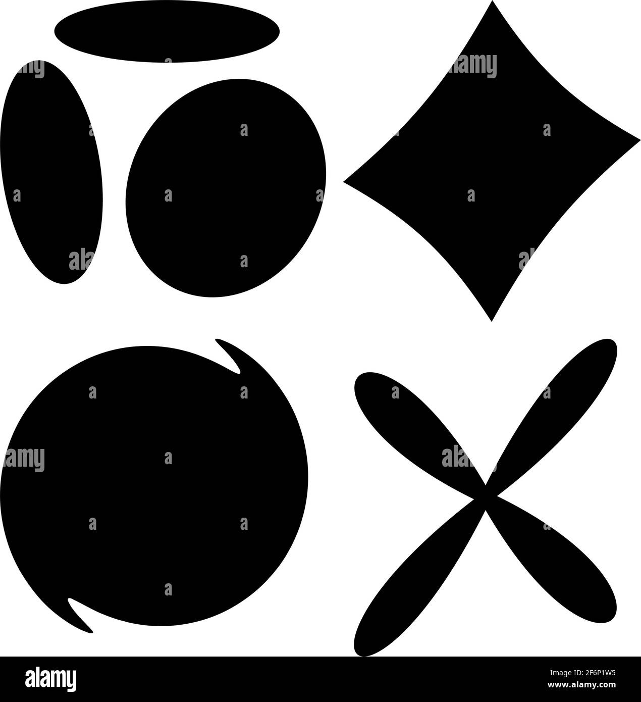 Various abstract geometric shapes, design elements. Shape with ...