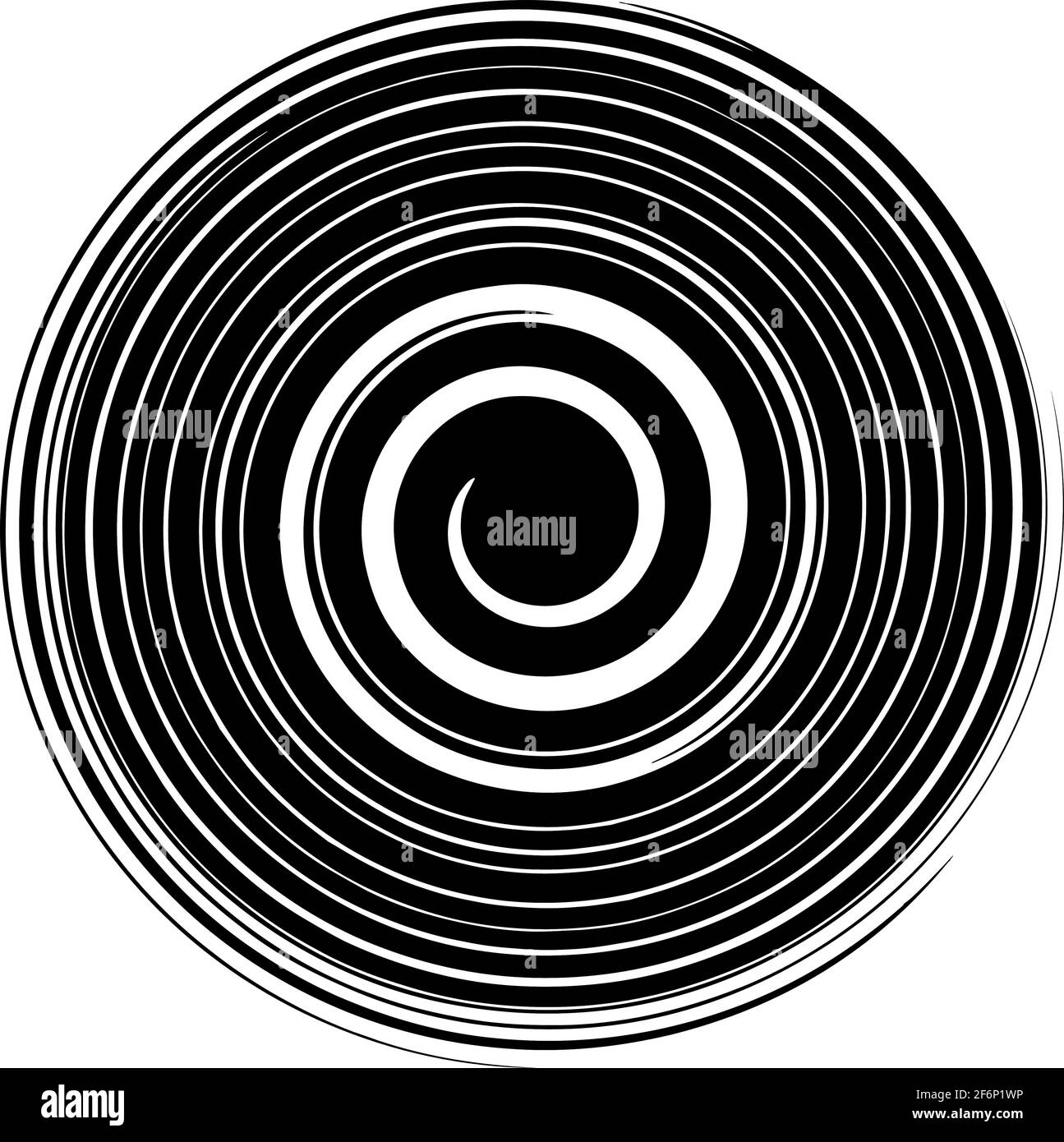 Spiral, twirl, whirl design element. Volute, helix, kink shape. Shape ...