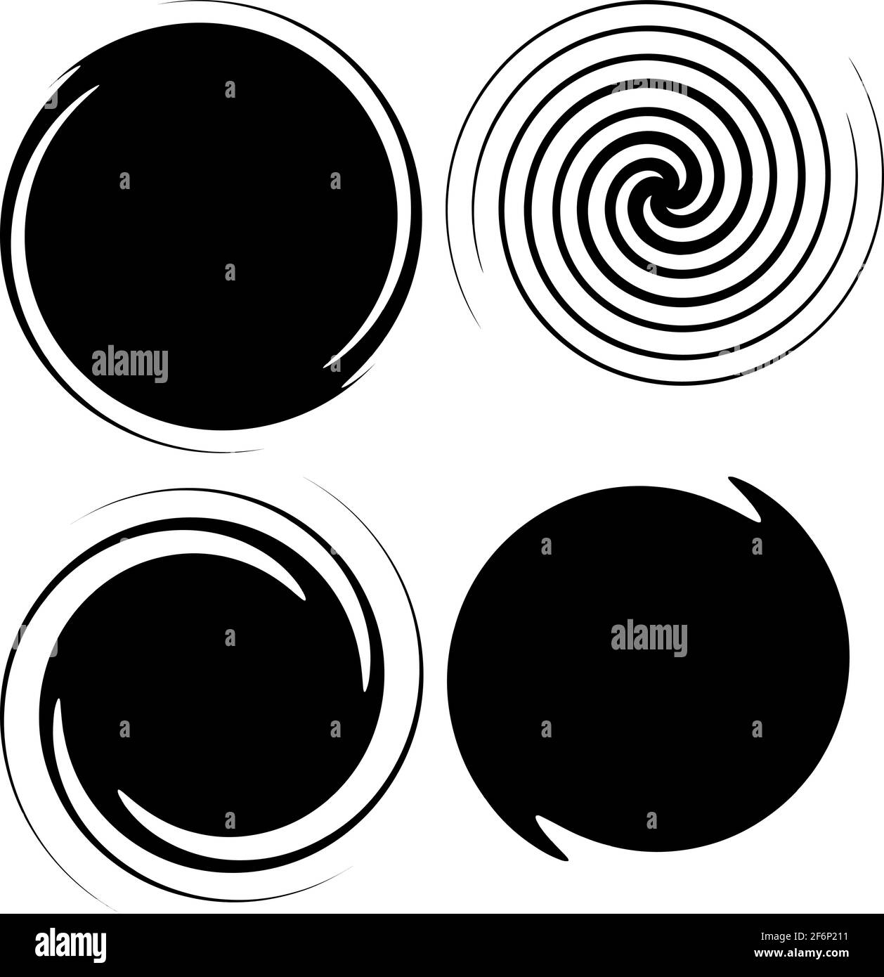 Spiral, twirl, whirl design element. Volute, helix, kink shape. Shape ...