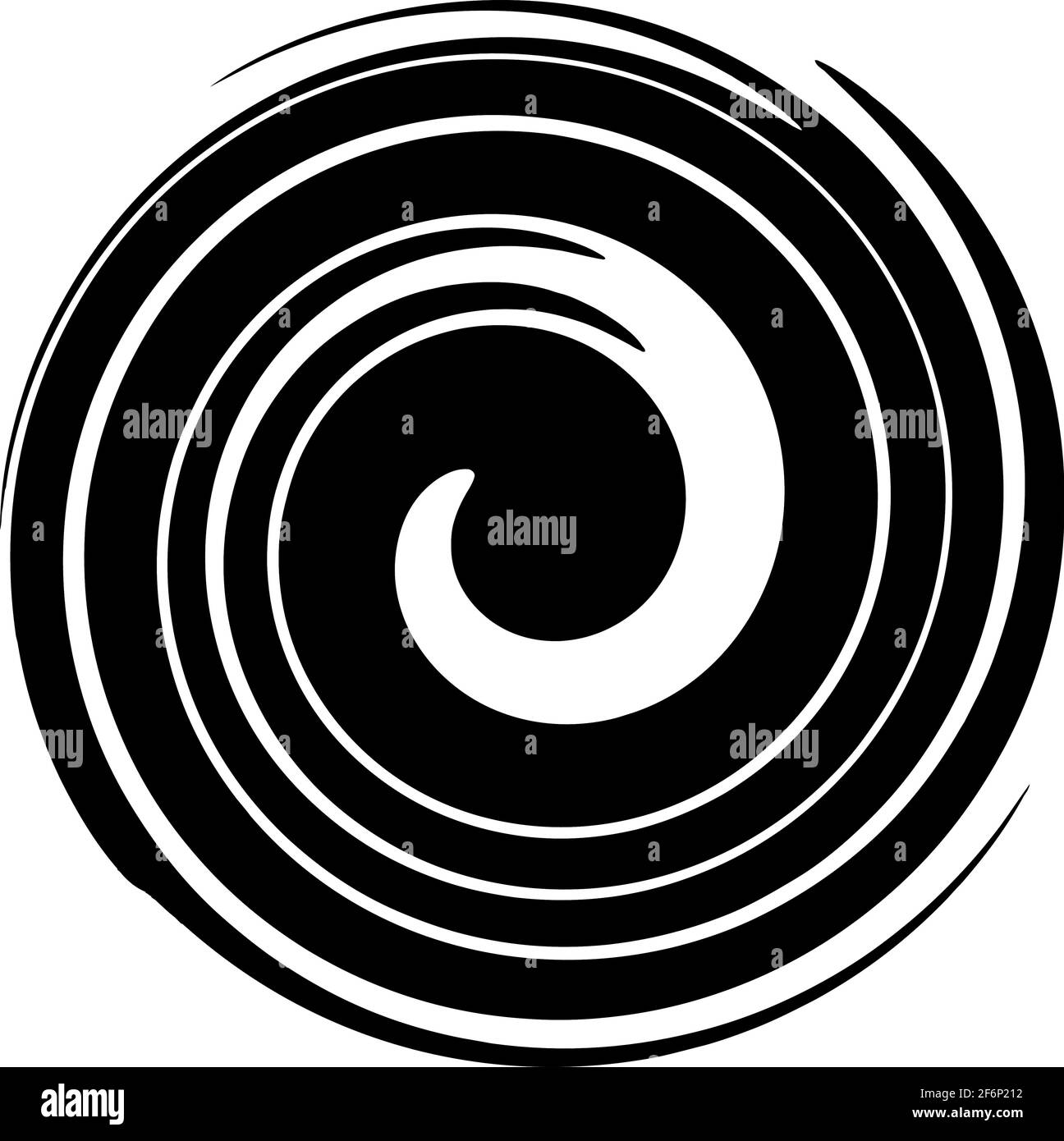 Spiral, twirl, whirl design element. Volute, helix, kink shape. Shape ...