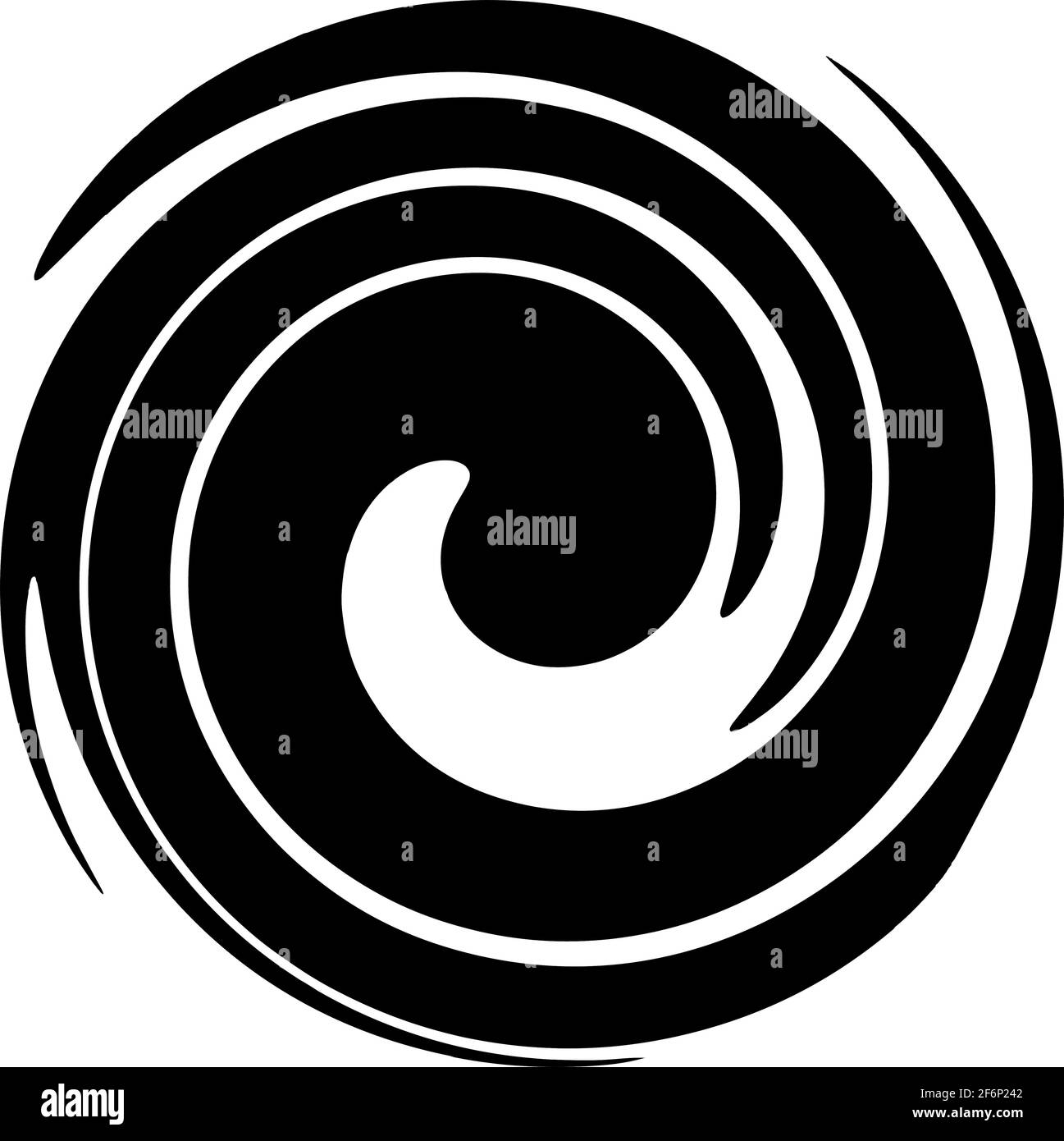 Spiral, twirl, whirl design element. Volute, helix, kink shape. Shape ...