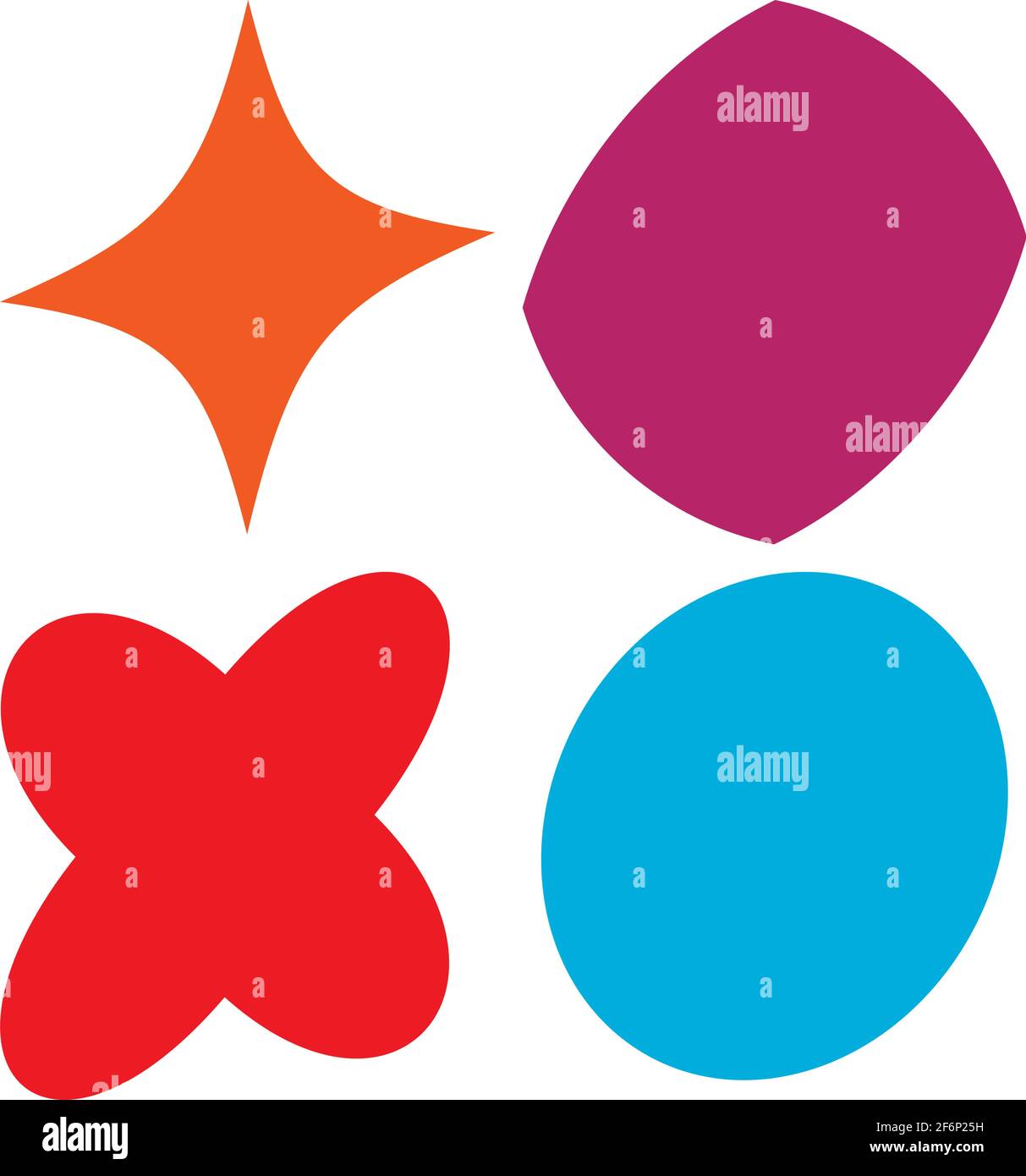 Various abstract geometric shapes, design elements. Shape with ...