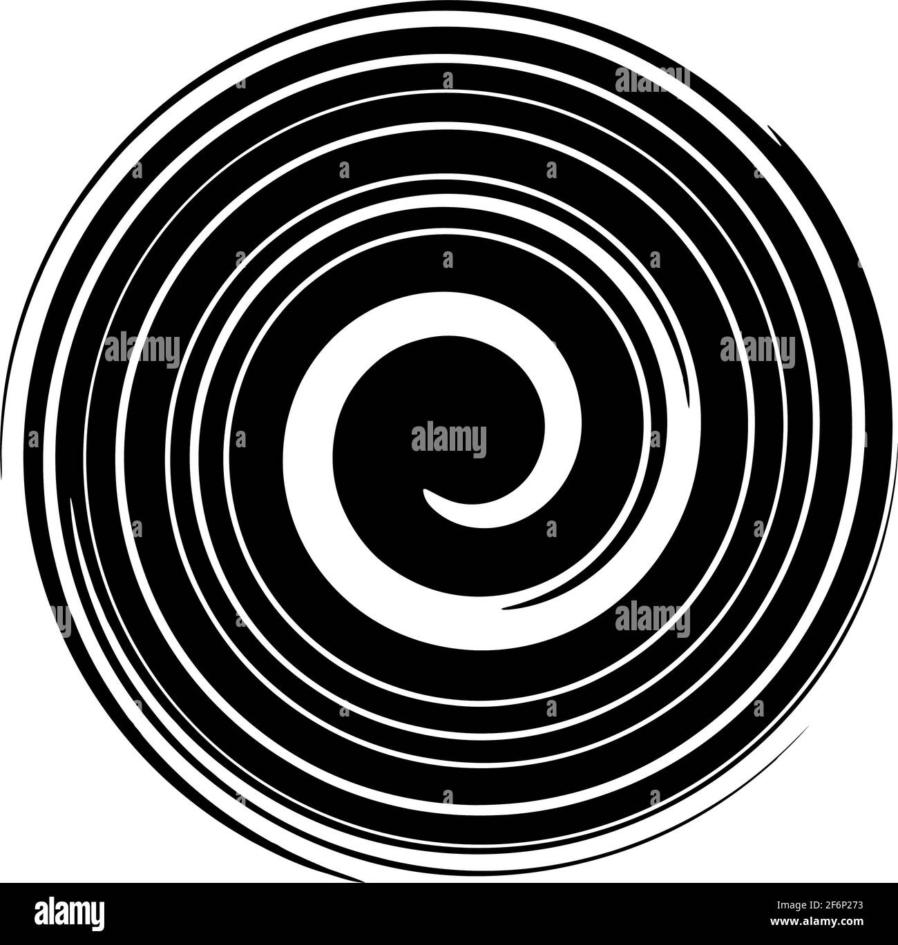 Spiral, twirl, whirl design element. Volute, helix, kink shape. Shape ...