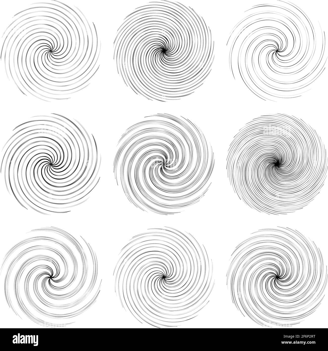 Spiral, swirl, twirl vector design element. Volute, helix, whorl vector ...