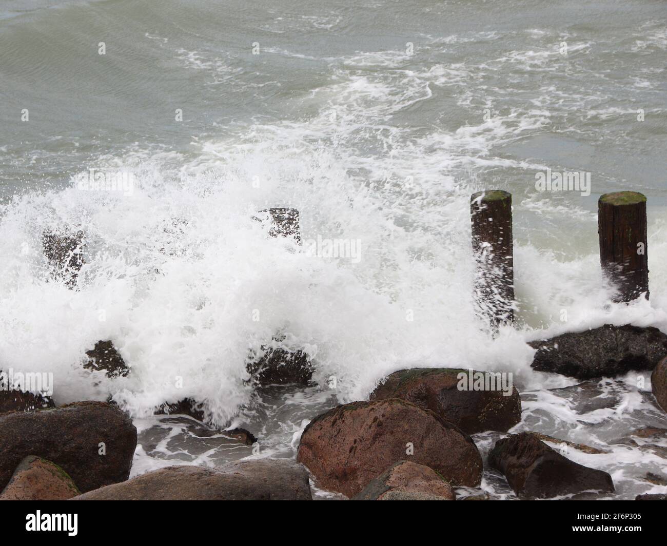 Wave protection poles hi-res stock photography and images - Alamy