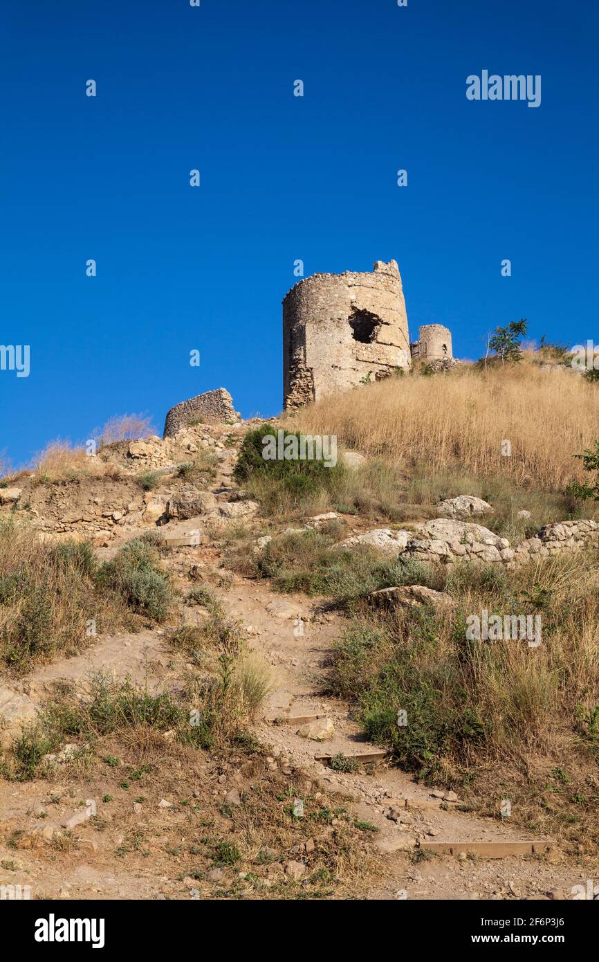 Ukraine, Crimea, Balaklava, Fortress ruins Stock Photo - Alamy